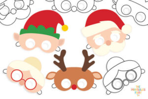 Free Printable Christmas Masks - The Printables Fairy