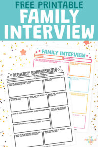 Printable Family Interview - The Printables Fairy