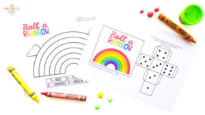 Roll a Rainbow Game - The Printables Fairy