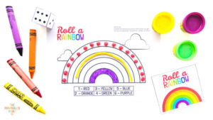 Roll a Rainbow Game - The Printables Fairy