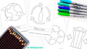 Earth Day Tracing Worksheets - The Printables Fairy