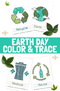 Earth Day Tracing Worksheets - The Printables Fairy
