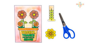 Teacher Appreciation Flower Pot Card - The Printables Fairy