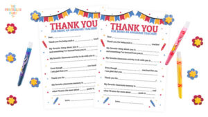Teacher Thank You Letter (Free Printable) - The Printables Fairy