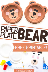 Paper Plate Bear - The Printables Fairy