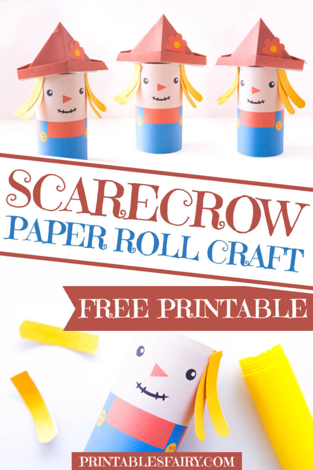 Scarecrow Toilet Paper Roll Craft - The Printables Fairy