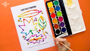Leaf Salt Painting - The Printables Fairy